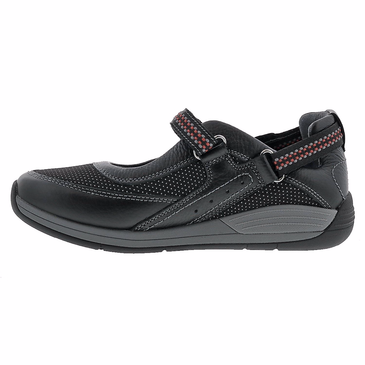 Drew Triumph Womens Hook and Loop Comfort Shoe, Black Combo,10.5 XXW (XW 4E)