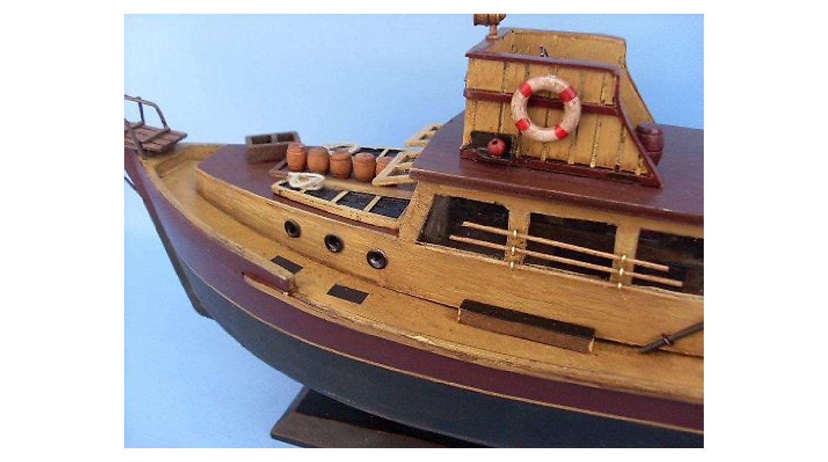 Hampton Nautical Jaws Orca Fishing Boat - Handcrafted Model