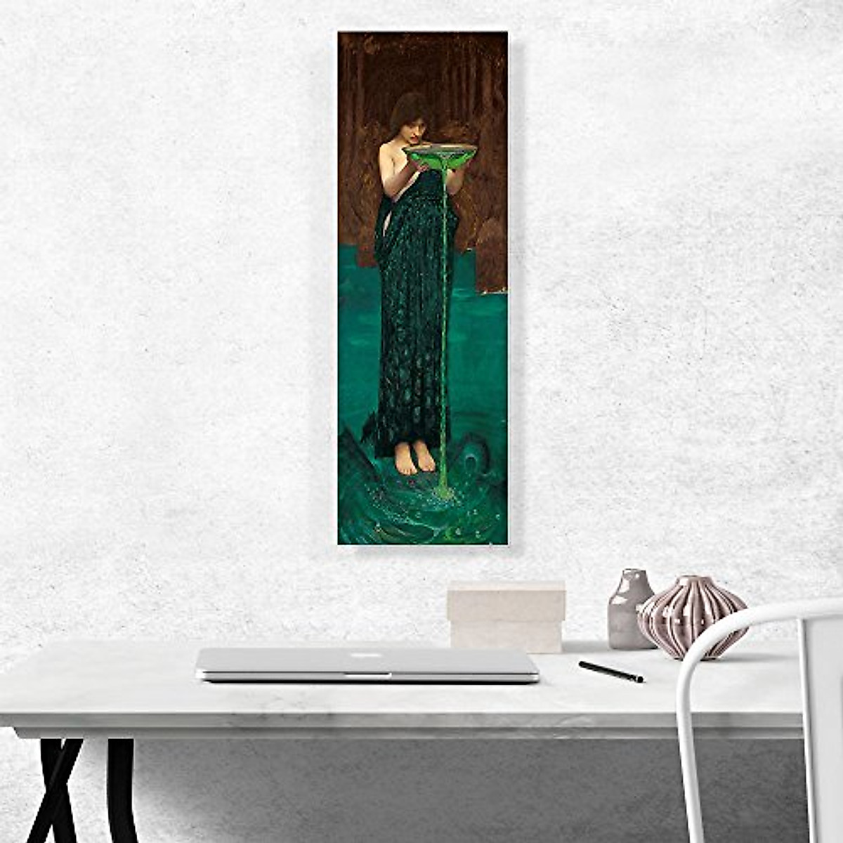 ARTCANVAS Circe Invidiosa 1892 Canvas Art Print by John William Waterhouse - 36" x 12" (0.75" Deep)