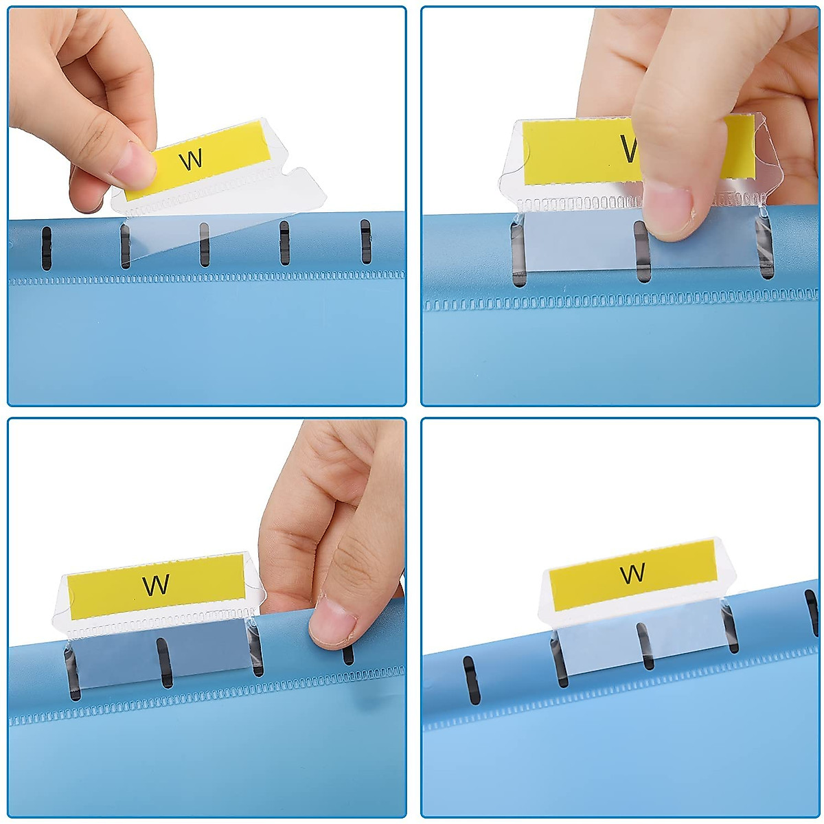 MerryNine Hanging File Folders, 15PCS Letter Size Suspension Files, Polypropylene Filing Cabinet Suspension Files with Tabs and Card Inserts for School Home Work Office Organization (Colorful)