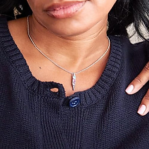 EVE'S ADDICTION Custom Three Peas in a Pod Necklace (16" chain) - Sterling Silver Peas in a Pod Birthstone Necklace - Mother's Jewelry - Gift for Mom - Mother's Necklace - Gifts for Mom