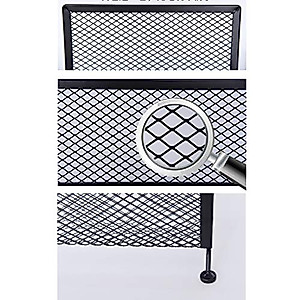 Magazine Rack Newspaper Rack Book Shelf Storage Rack Hollow Metal Wire Letter Rack Display Stand Office Desktop Front Desk 24X18X36CM MUMUJIN (Color : Black)