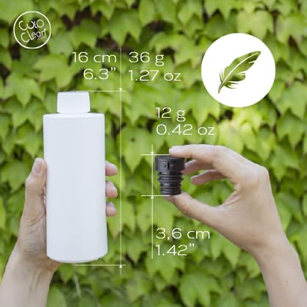 CuloClean Portable Bidet for Toilet or Travel. Peri Bottle for Men and Women. Handheld Spray. Bath Essentials (Glow in The Dark)