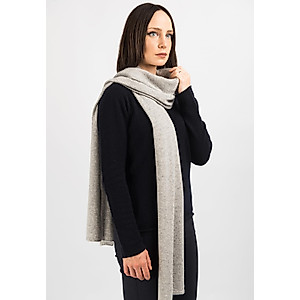 Dalle Piane Cashmere - Broad Scarf 100% cashmere - Made in Italy - Woman/Man, Color: Grey, One size