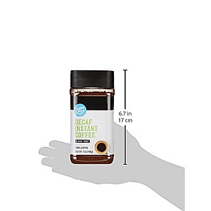 Amazon Brand - Happy Belly Classic Roast Decaf Instant Coffee, 7 Ounces