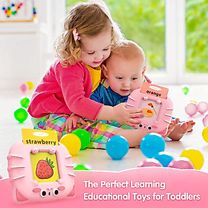 Speech Therapy Toys for Toddlers Kids: Talking Flash Cards Learning Toys Sound Electronic Autism Toys - Preschool Educational FlashCards Toys for 2 3 4 5 6 1 Year Olds Boys Girls Baby
