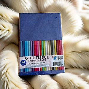 24 Sheets in 24 Colors, 20"*20" Colorful Pack Gift Tissue Paper for Gifts, Birthdays, Holidays, and All Occasions