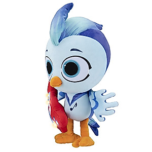 Do, Re & Mi Deluxe Feature Plush - 10-Inch ‘Mi’ The Blue Jay Plush with Lights and Sounds, with Attached Guitar - Amazon Exclusive