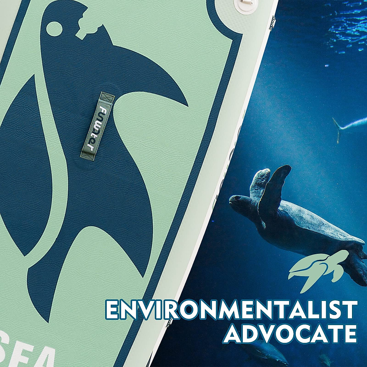 FunWater Inflatable Stand Up Paddle Board Ultra-Light Inflatable SUP Board Paddle Blow up Paddle Boards for Adults with SUP Advanced Accessories, Double-Ended Paddle, Seat, Pump, Backpack, Leash