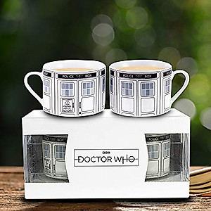 Imptora SPPRANDOM Doctor Who Tardis Thirteenth Doctor Ceramic Tea Cup Set 7oz (2 Tea Cups)