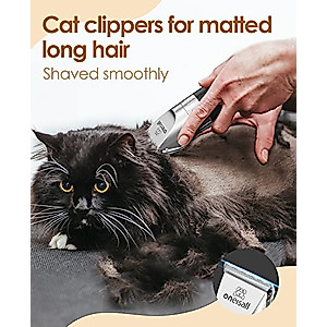 oneisall Cat Hair Trimmer,Quiet Cat Clippers for Matted Hair,Cordless Cat Grooming Kit with Comb,3 Speed Cat Shavers for Matted Long Hair
