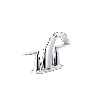 Bathroom Faucet by KOHLER, Bathroom Sink Faucet, Alteo Collection, Centerset Faucet, Polished Chrome, K-45100-4-CP