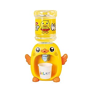 LUOZZY Mini Water Dispenser for Kids Cartoon Piggy Frog Water Machine Kids Drinking Water Fountains Toys for Kids (Duck)