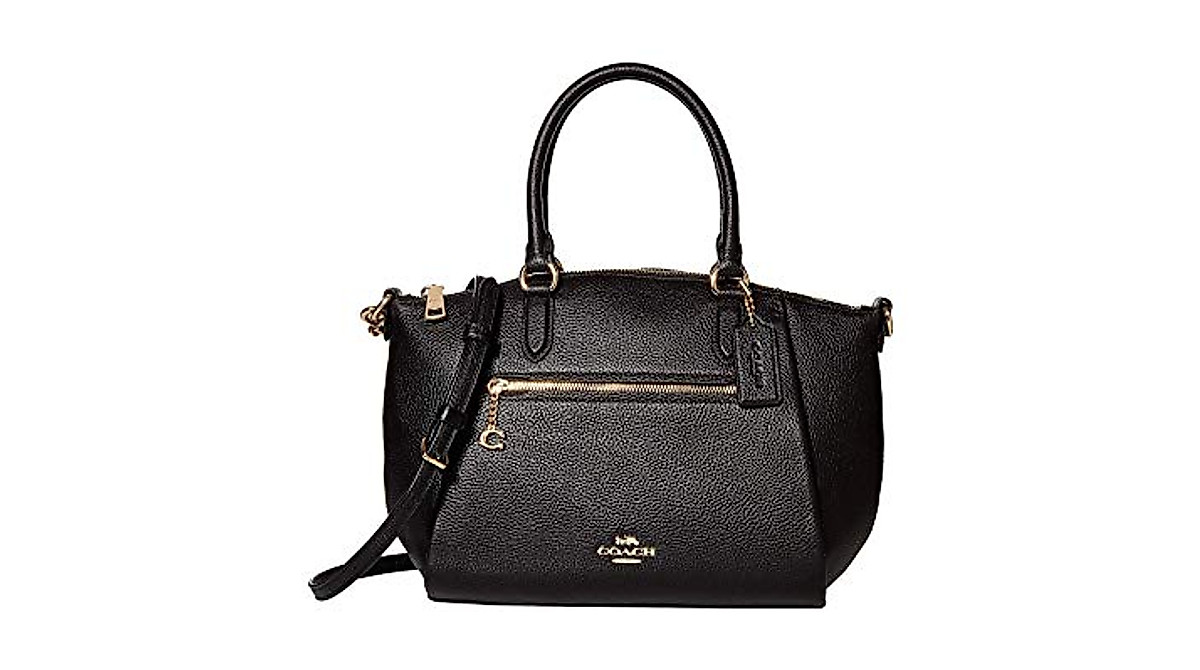 COACH Elise Handbag Black/Gold - Elegant Luxury Accessory