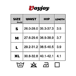 VOYJOY Women Workout Shorts 3.6" Scrunch Butt Lifting Gym Shorts Seamless Yoga Biker Shorts