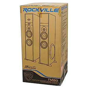 Rockville Bluetooth Home Theater/Karaoke Machine System w/(2) Subs+Wireless Mics