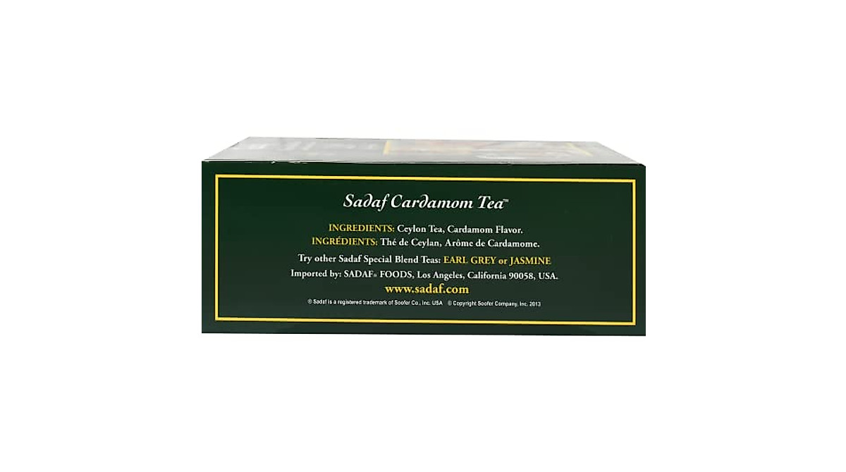 Sadaf Cardamom Tea Bags - Premium Ceylon Blend