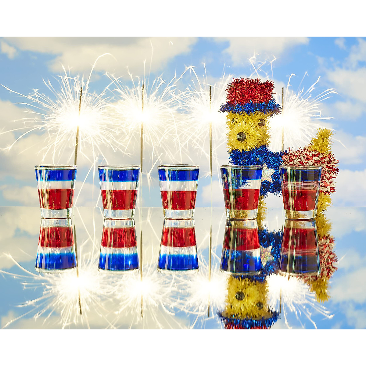 Burns Glass Drinking Glasses, Heavy Base Shot Glass Set, 1.75 Oz. (Set of 6)