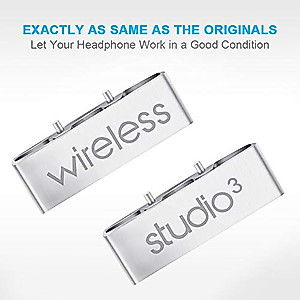 Studio 3 Replacement Parts Hinge Repair Kit Accesories Compatible with Beats by Dre Studio 3.0 Wireless Headphones (Silver)