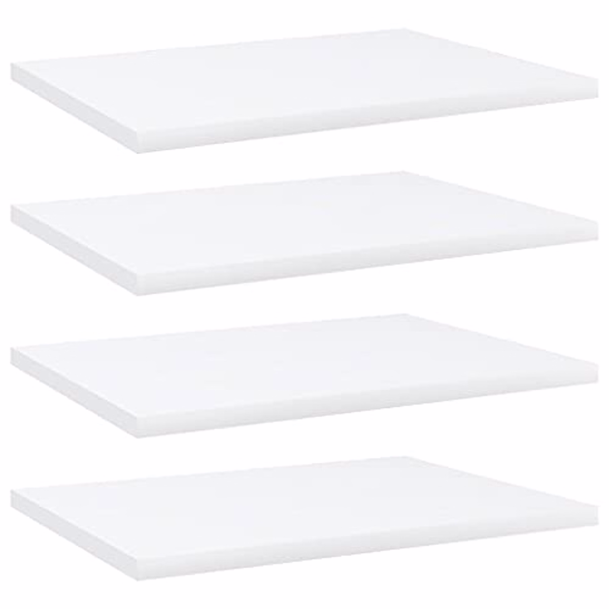 ZQQLVOO Bookshelf Boards 4 pcs,No Hardware for Installation,Floating Shelf Wall Mounted Replacement,Wall Shelf Display Wall Storage Shelf,Partition,Replace Plank,White 15.7"x11.8"x0.6" Chipboard