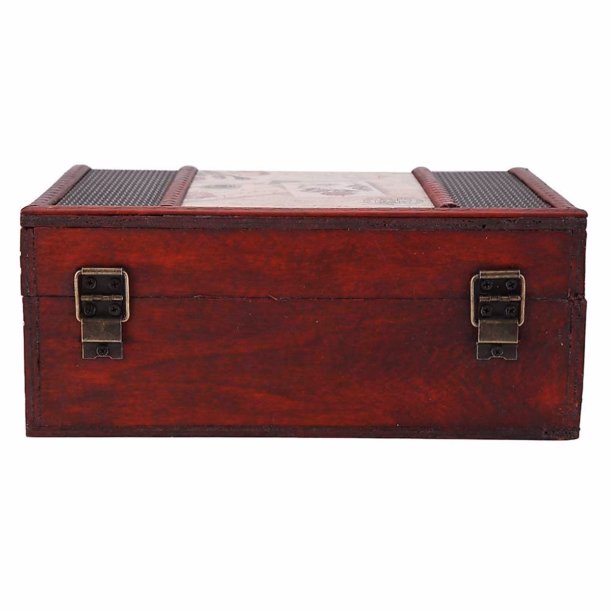 ZJchao Vintage Storage Case, Old-Fashioned Style Decorative Storage Box Can Be Used As Photography Props, Delicate Hand-Made Decoration Crafts for Home Desk and Office Table(#2)
