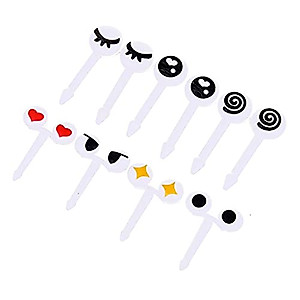 pulabo Cute Eye Mini Food Fruit Picks Kid Forks Bento Lunch Box Tool Tableware Excellent and Beautiful