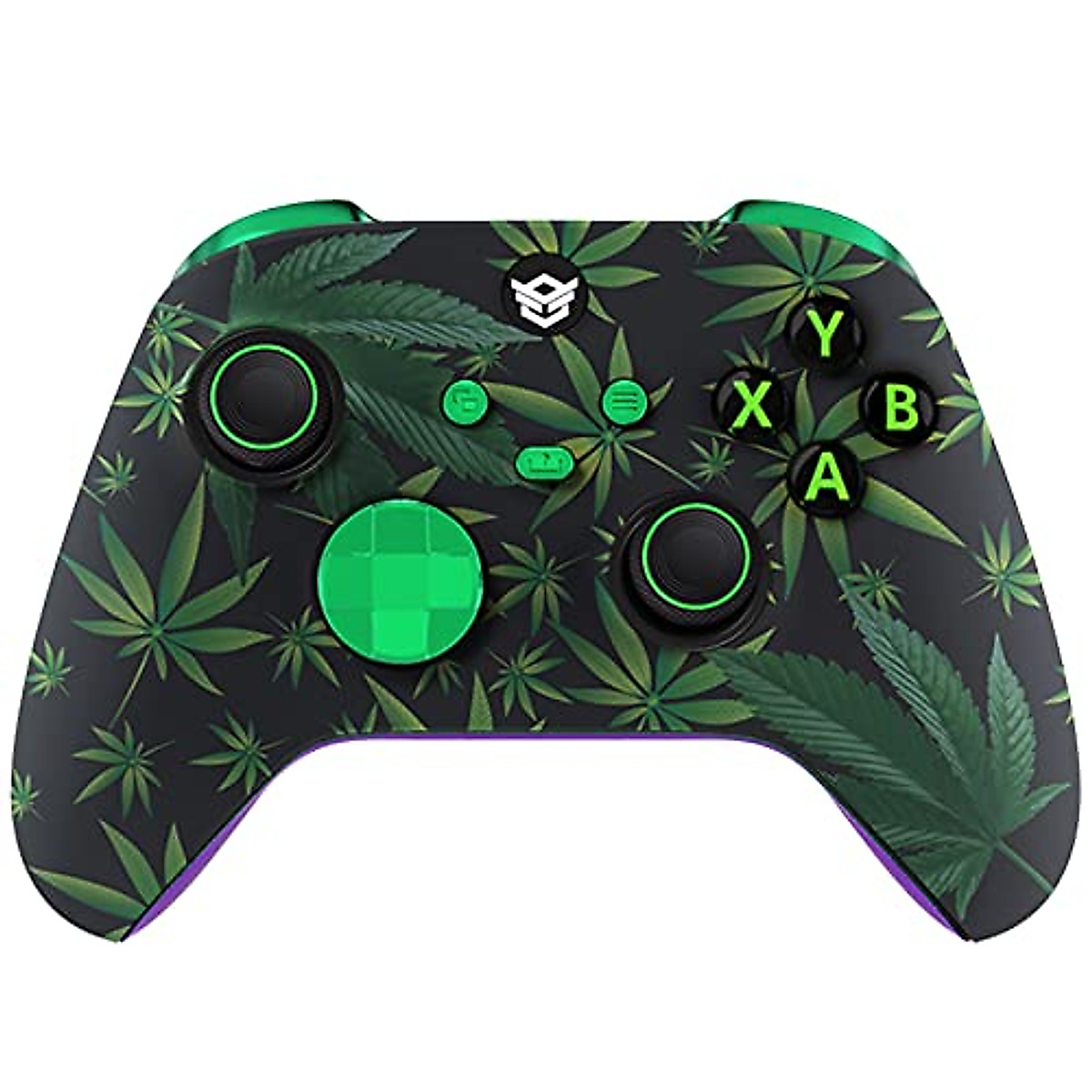 HEXGAMING ULTRA X Wireless Controller for Xbox Series X & S, for Xbox One, for Windows 7/8/10-4 Remappable Back Buttons - Adjustable Triggers - Interchangeable Thumbsticks - 6 Profiles - Green Weeds