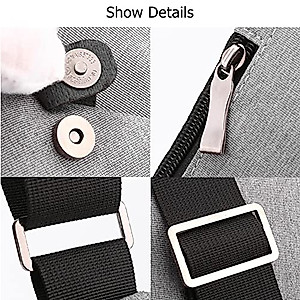 PUNCK Unisex 2023 New Personal Flex Bag, Waterproof Anti-thief Slim Sling Bag, Shoulder Crossbody Bag Chest Bag for Outdoor (Grey, for right shoulder)