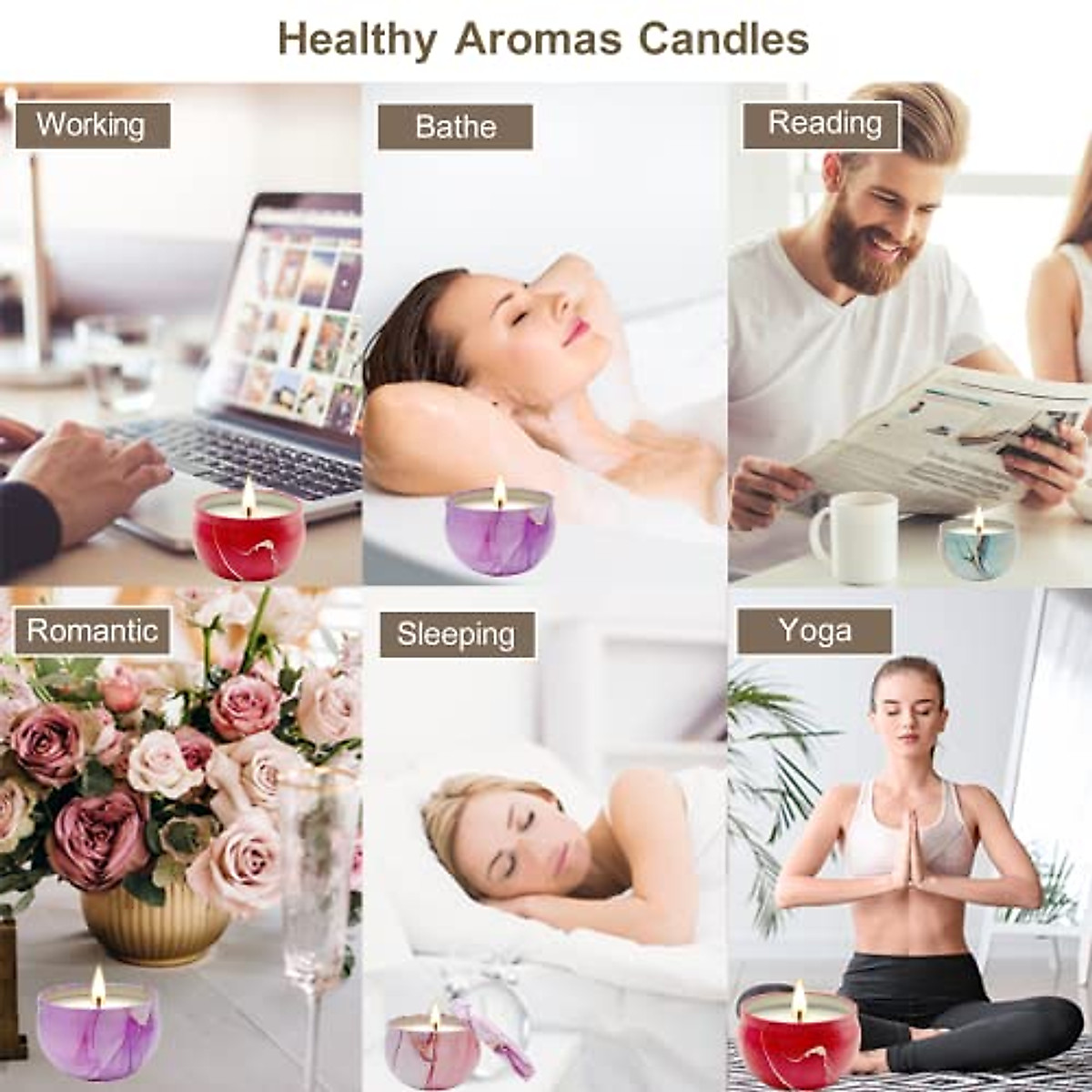 Scented Candles Gift Set,Candles for Home Scented,Olaeleay 4 Pack Aromatherapy Candle,100H Burning Stress Relief,Ideal for Birthday, Mother’s Day, Easter Day Decoration(4 Lavender Sachets Included)