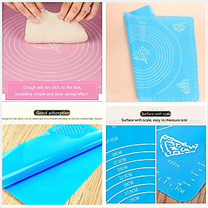 Silicone Baking Mat,15.7x19.7 Inches Extra Large Food Grade Reusable Nonstick pad, Heat Resistance Table Placemat Board for Pastry Dough Pastry Fondant, for Halloween Christmas New Year Party Supplies