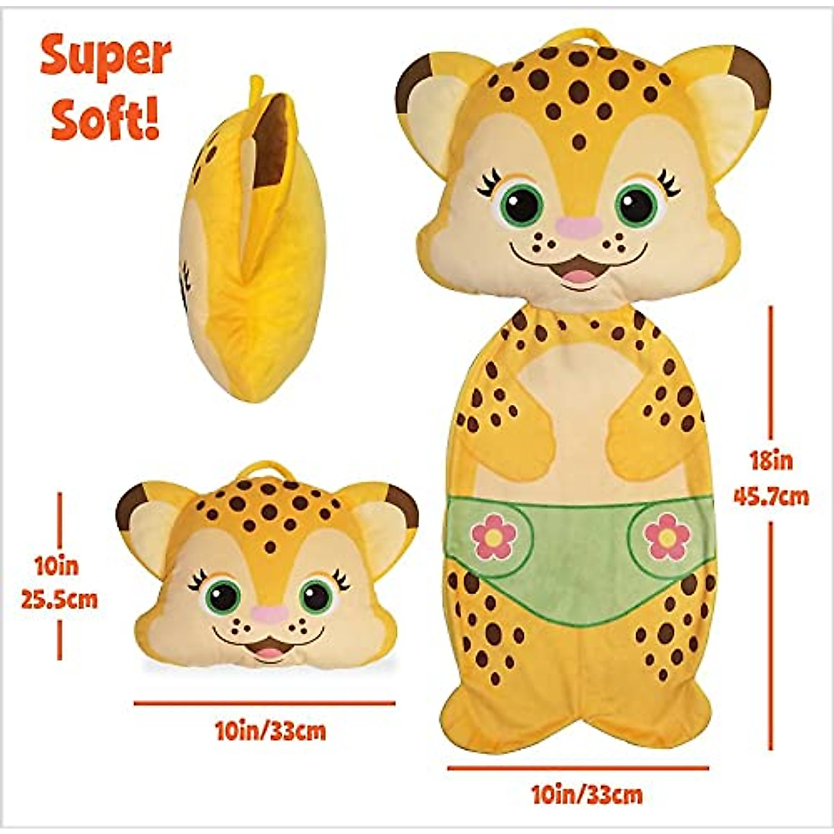 Word Party Nap Mat - Franny Pillow & Attached Blanket - Mat Rolls Into Pillow For Easy Storage - Great For Sleepovers and Naptime - Toddlers and Babies Will Love Cuddling With Their Favorite Character