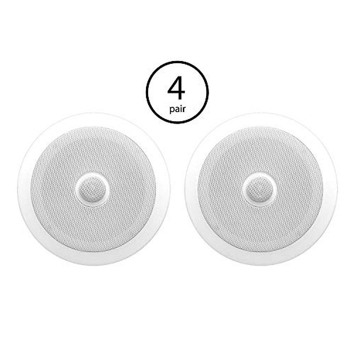 Pyle PDIC60 6.5 Inch 250 Watt 2 Way in Wall/Ceiling Home Speaker System (4 Pair)
