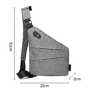 ZBTOP 2023 New Personal Flex Bag,Waterproof Personal Shoulder Pocket Bag,Anti-Thief Crossbody Sling Bags,Chest Shoulder Bags,Side Crossbody Backpack for Outdoor (Camouflage Grey-Light)