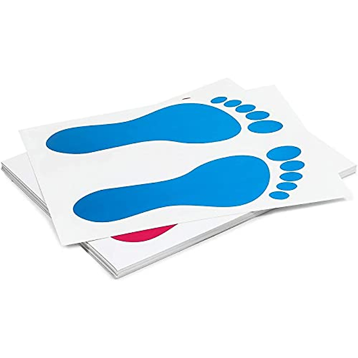 Kids Footprint Decal Stickers for Classroom Decor (32 Pairs)