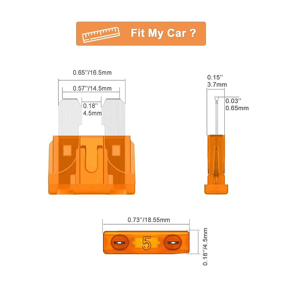 150pcs Car Automotive Rv Standard Fuses - Auto ATO Blade Fuse Assortment Kit (2A 3A 5A 7.5A 10A 15A 20A 25A 30A 35A)