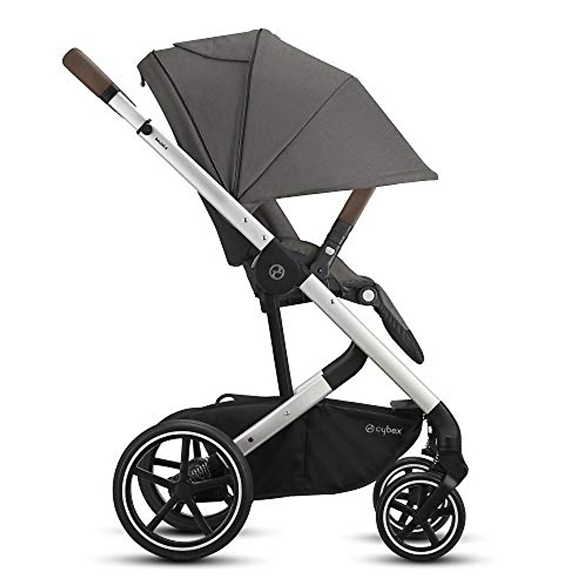 Cybex Balios S Lux Toddler and Baby Stroller with Reversible Seat, Unique One-Pull Harness, and Multiple Recline - Travel System Ready, with One Hand Fold, Soho Gray