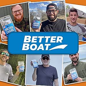 Stainless Steel Anchor Chain, Boat Anchor Chain, Anchor Chains for Boats, Stainless Anchor Chain, Double Boat Anchor Shackle Link Ends Marine Grade Boat Accessories 4 Ft Chain 1/4" Width