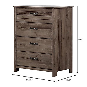 South Shore Ulysses 4-Drawer Chest, Fall Oak