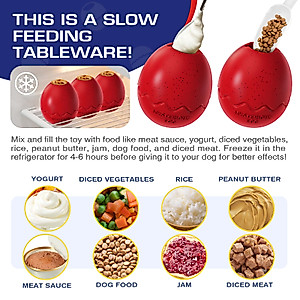 Hihope Dog Toys for Aggressive Chewers Large Dogs 2Pack,Puppy Chew Toys,Natural Rubber Indestructible Dog Toys,Treat Dispensing Dog Toy - Stuffable Dog Toy for Chewing & Playing