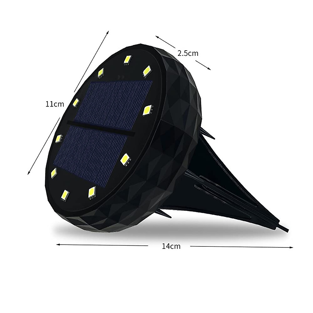 ZHUANYIYI Outdoor Solar Ground Plug Lights, Garden Ground Plug Lawn Waterproof Landscape Lights, Home Garden Pavement Decorative Lights