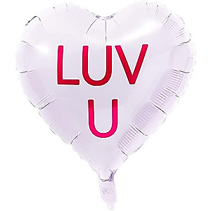 Conversation Candy Heart Balloons for Valentine Party Decorations (12 Pack)