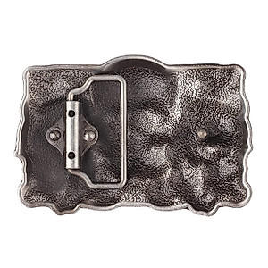 Longcreek Skull Belt Buckle for Men, Punk Skull Skeleton Rectangular Belt Buckle, Gothic Skull Head Belt Buckle, Western Cowboy Belt Buckle, Best Man Belt Buckle, Silver Wedding Belt Buckle