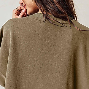 Oversized Sweatshirt Dress for Women 2024 Fall Fashion Long Sleeve Crewneck Pullover Tops Relaxed Fit Sweatshirts Mini Dress Fall Womens Outfits Womens Free People Dupes Khaki Dresses XXL