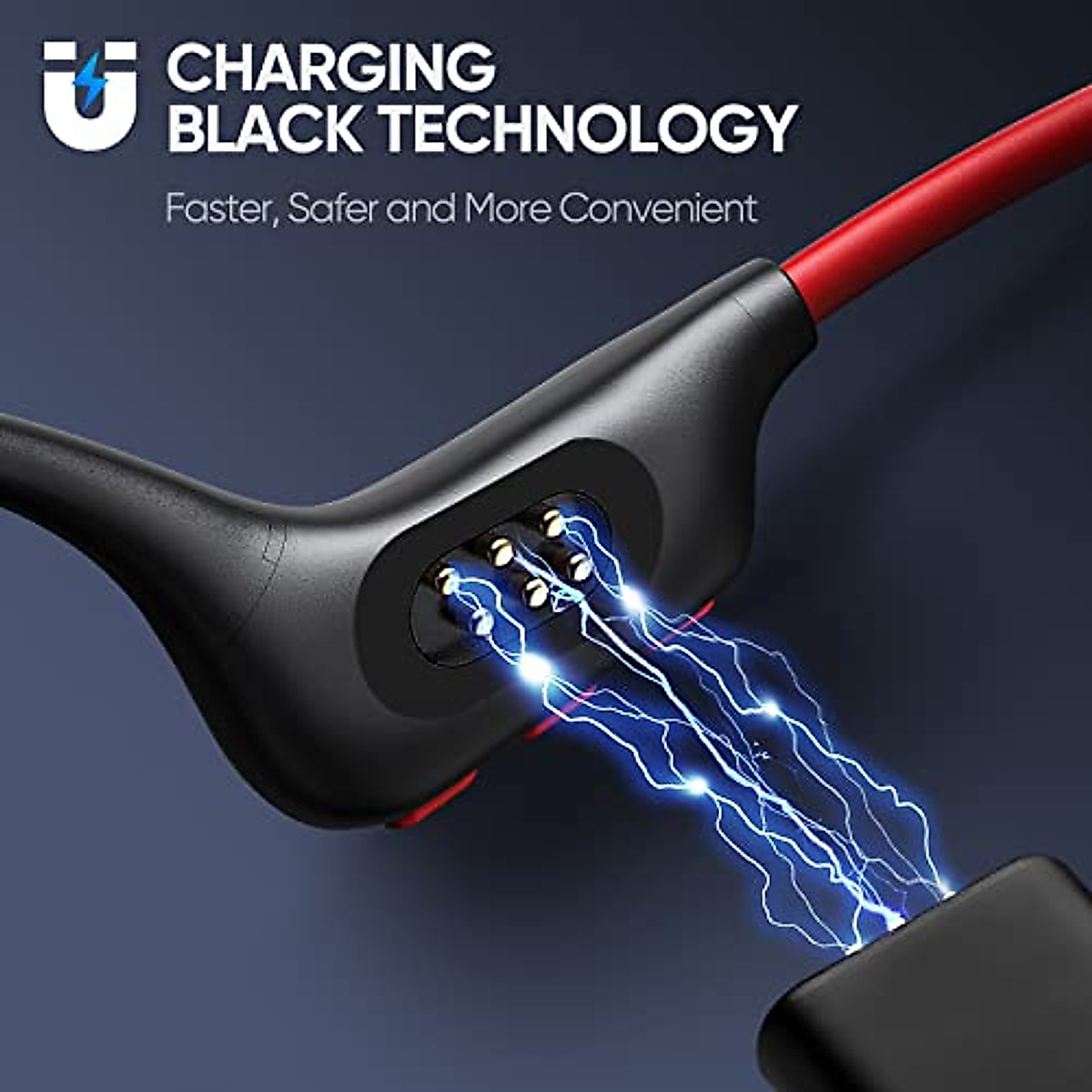 ENGWE Bone Conduction Headphones, Wireless Bluetooth Bone Conducting Earbuds with 16 GB Storage, Long Battery Life, IP68 Waterproof, Open Ear Headset with Mic, for Jogging, Cycling, Hiking