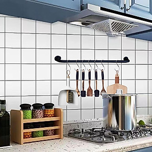 echinff 10 Pack Heavy Duty S Shaped Hooks,Premium Steel Hanging Hooks for Kitchen,Bathroom,Garden,Steel S Hooks with Black Cover for Hanging Pans Pots Plants Bags Towels Clothes Pants Tie