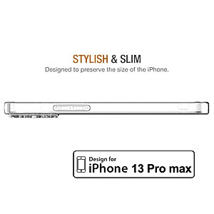 Shamo's Clear Case for iPhone 13 Pro Max Case (2021), Shockproof Bumper Cover Soft TPU Silicone Transparent Anti-Scratch, HD Crystal Clear