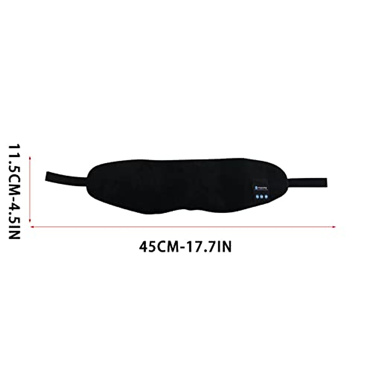 Bluetooth Shading Eye Mask Sleep Bluetooth Eye Mask Talking On The Phone Music Sleep Eye Mask 17.7x4.5in (Black)
