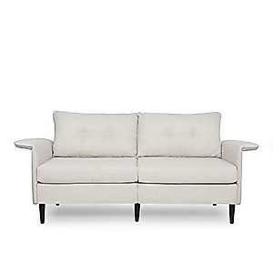 Christopher Knight Home Resaca 3 Seater Sofa, Beige + Dark Brown