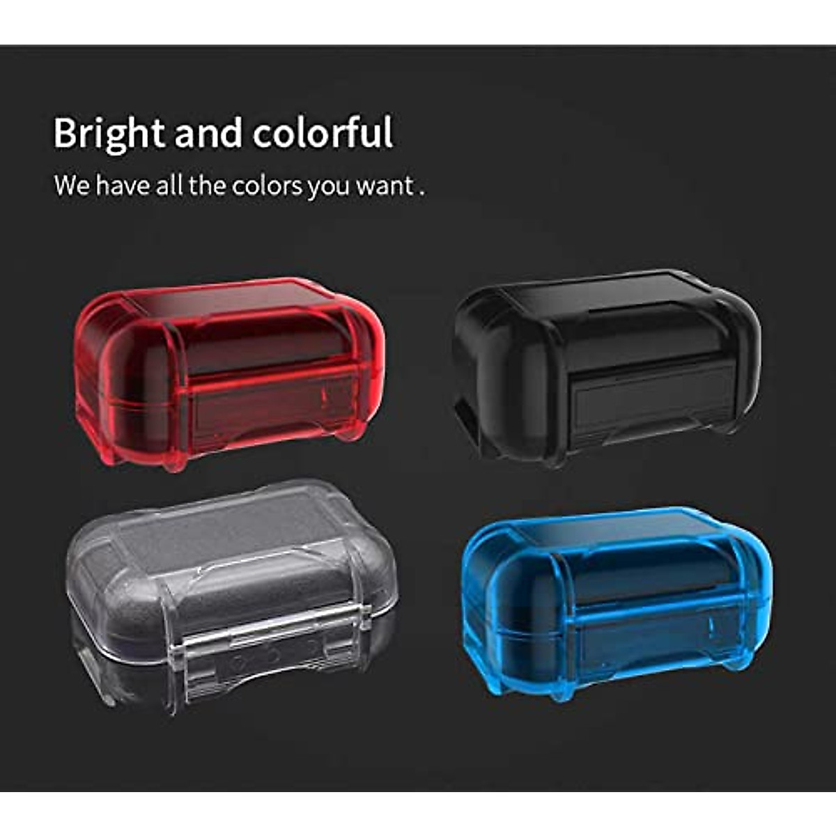 FEDAI Earphone Case, ABS Resin Hard Storage Box Multifunction Protective Case for Earphone, Earbud, in-Ear Monitor Eartip(Black)