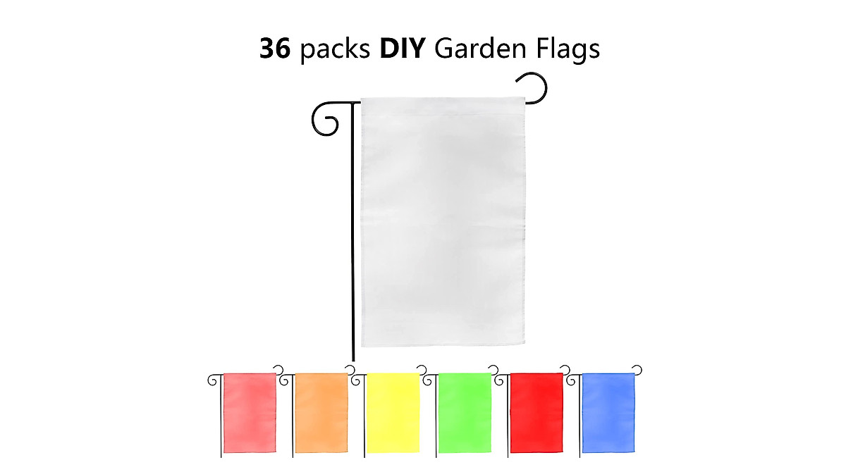 DIY Blank Garden Flags - 36 Pack by DEAYOU